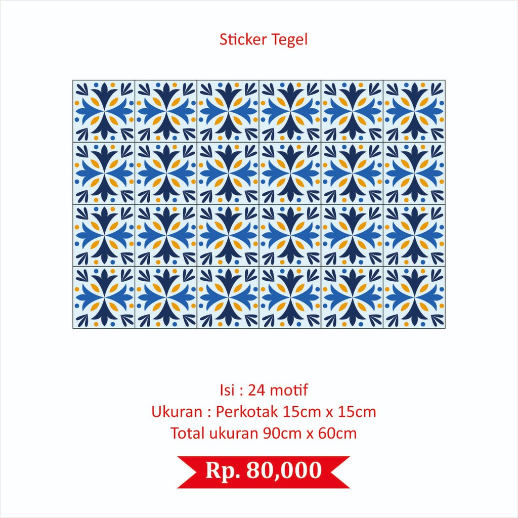 Jual ST - Stiker Tegel Motive 9 / Sticker Lantai Roll / Keramik / Meja ...