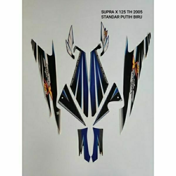 Jual STRIPING MOTOR SUPRA X 125 TAHUN 2005 WARNA STANDAR PUTIH BIRU ...