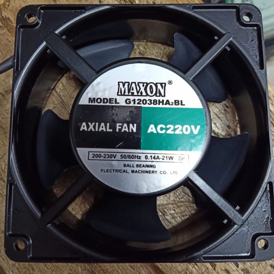 Jual Maxon Axial Fan AC 220V Ball Bearing Model type G12038 HA 2BL ...