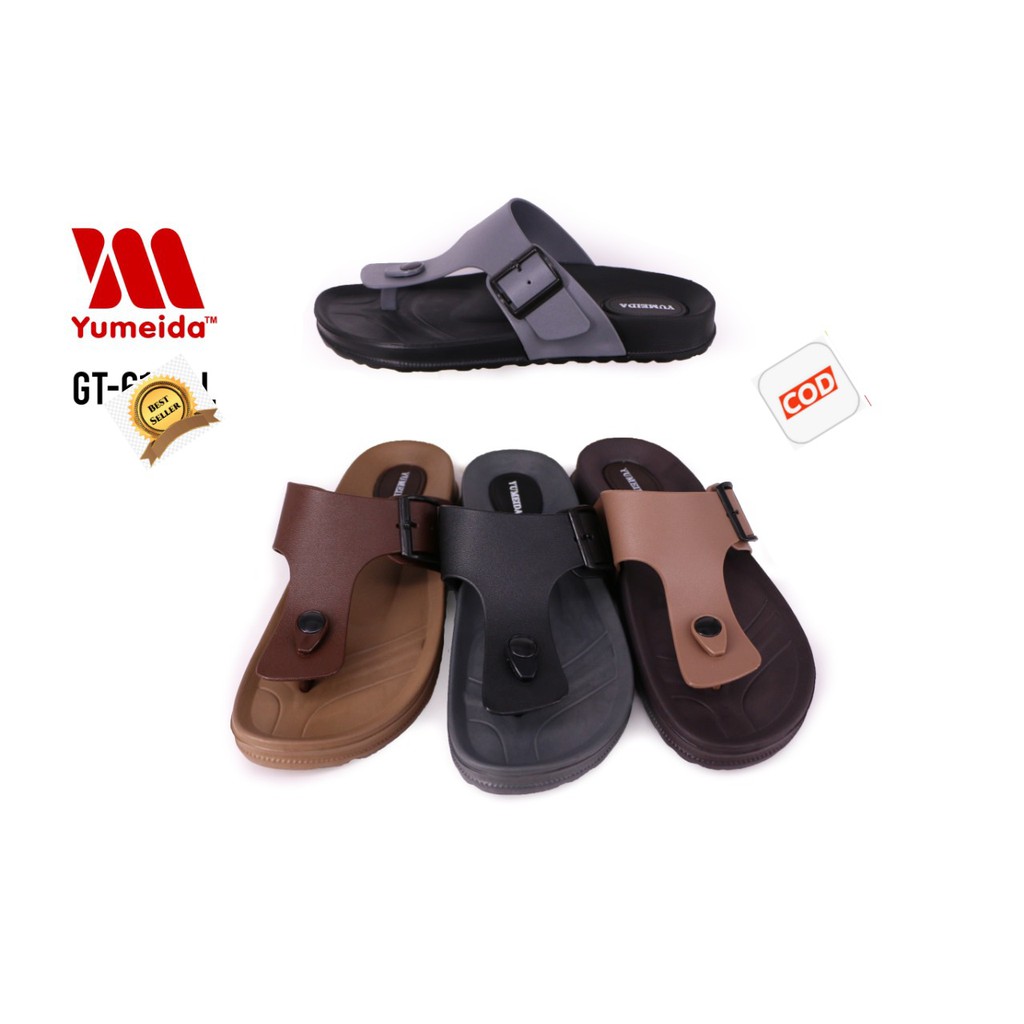 Jual yumeida sandal karet pria sandal jepit karet laki-laki sandal ...