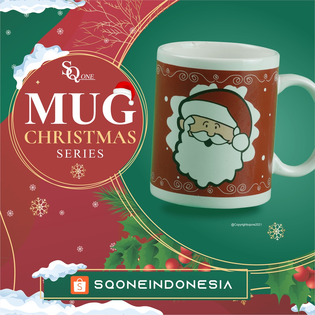Jual MUG KERAMIK NATAL LUCU cocok untuk hadiah, kenang kenangan ...