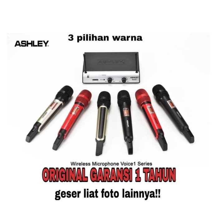 Jual Mic Wireless Ashley Voice 1 ( ORIGINAL ) - ASHLEY VOICE 1 | Shopee ...