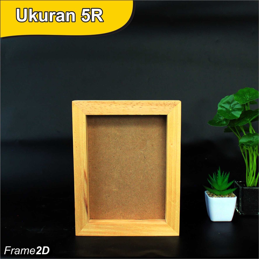 Jual Frame foto/Bingkai Kayu 2D Ukuran 6R & 5R + Kaca akrilik antipecah ...