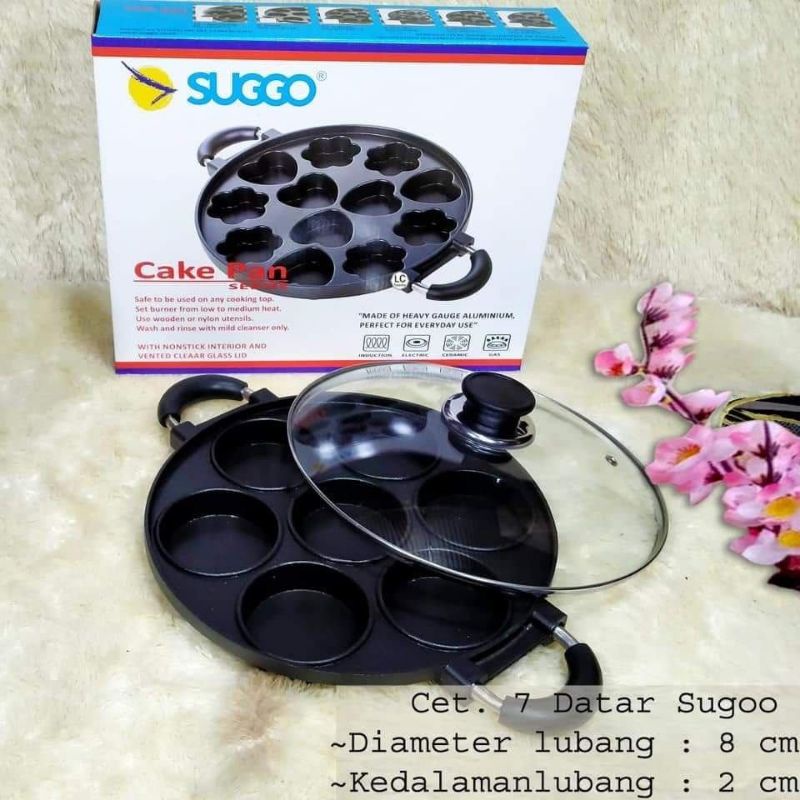 Jual SUGGO Cetakan 7 Lubang Datar loyang Kue Martabak Manis Telor ...