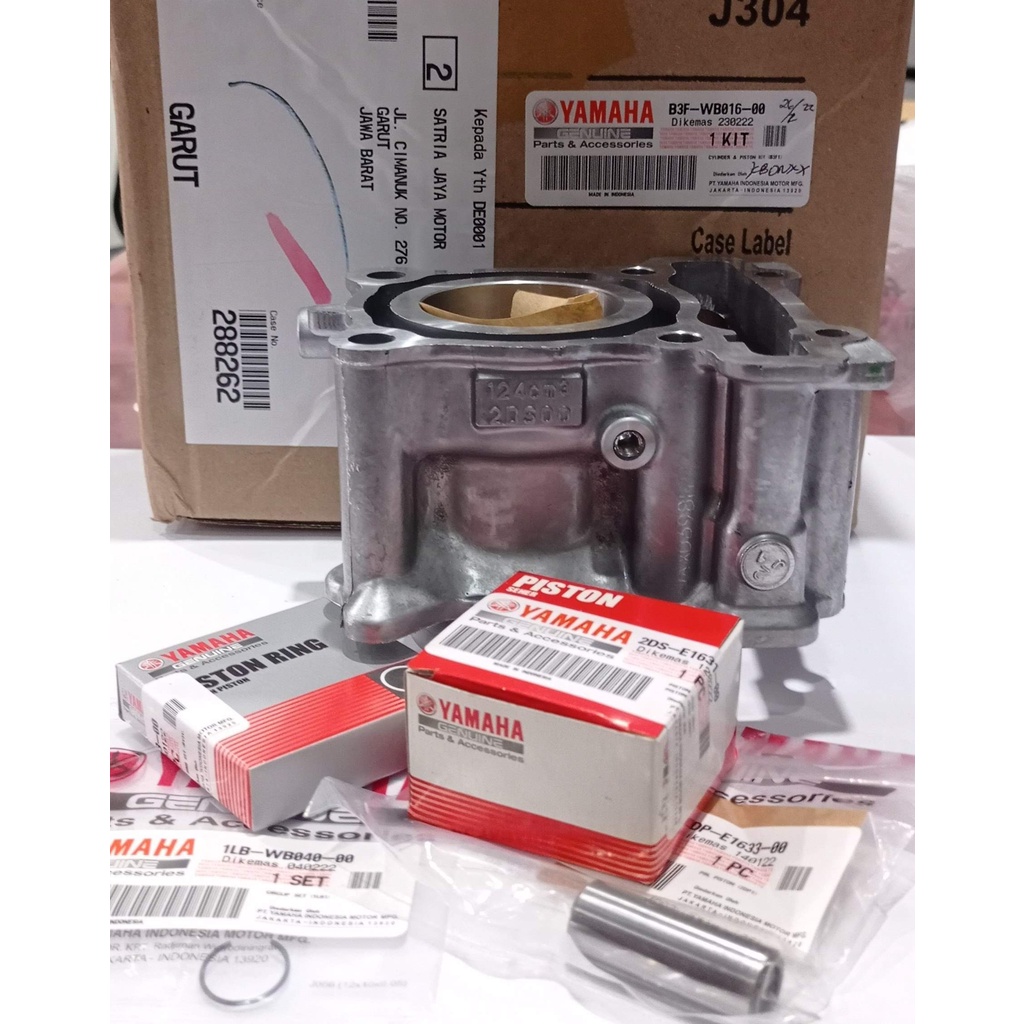 Jual CYLINDER & PISTON KIT (B3F1) YAMAHA LEXI ORI (B3FWB01600) | Shopee ...
