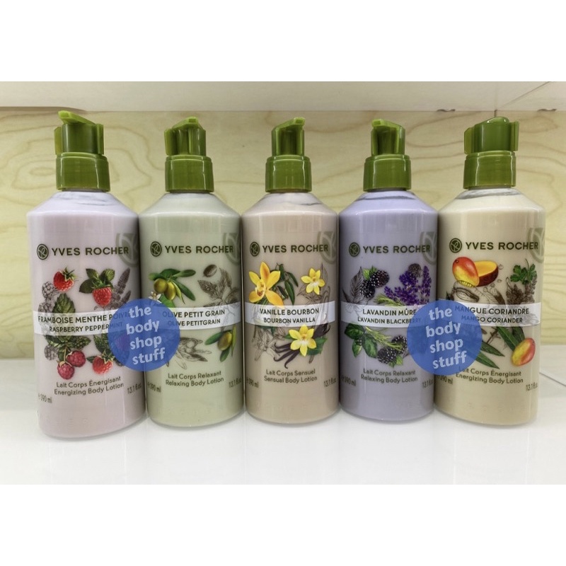 Jual Yves Rocher Body Lotion 390ml Bourbon Vanilla Raspberry Olive ...
