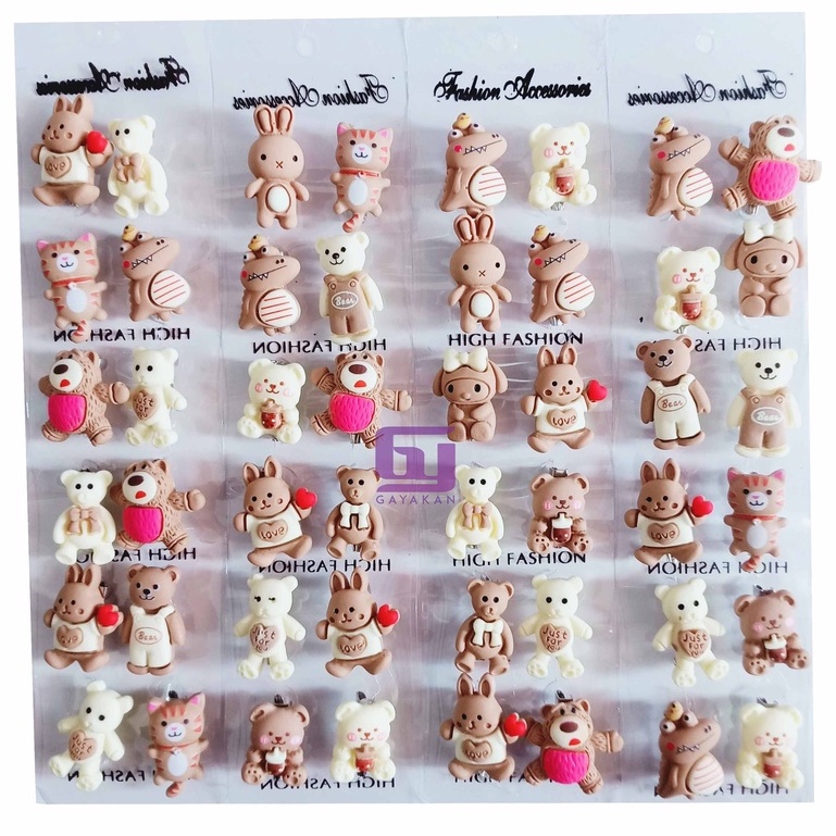 Jual Isi 12 Pcs (1 Lusin) Bros Dagu Hijab Seri Choco Bear Milk Model ...