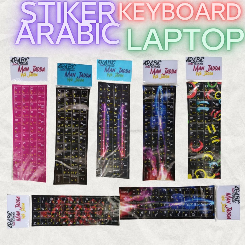 Jual stiker keyboard arab STIKER ARABIC LAPTOP PC Sticker Kibot Font ...