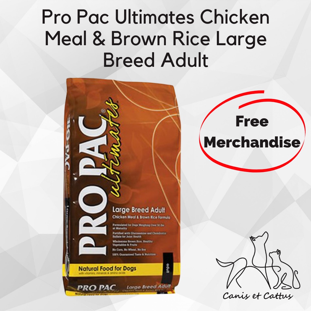 Jual Pro Pac Ultimates Chicken Meal & Brown Rice Large Breed Adult 12 ...