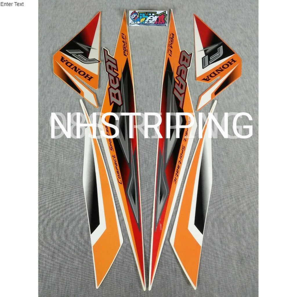 Jual STRIPING HONDA BEAT F1 FI ORANGE OREN BODY 2014 SE SPECIAL EDITION ...