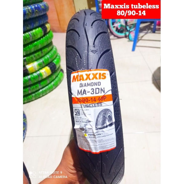 Jual ban motor metik tubeles maxxis 80/90-14 ban ring 14 ban metic van ...