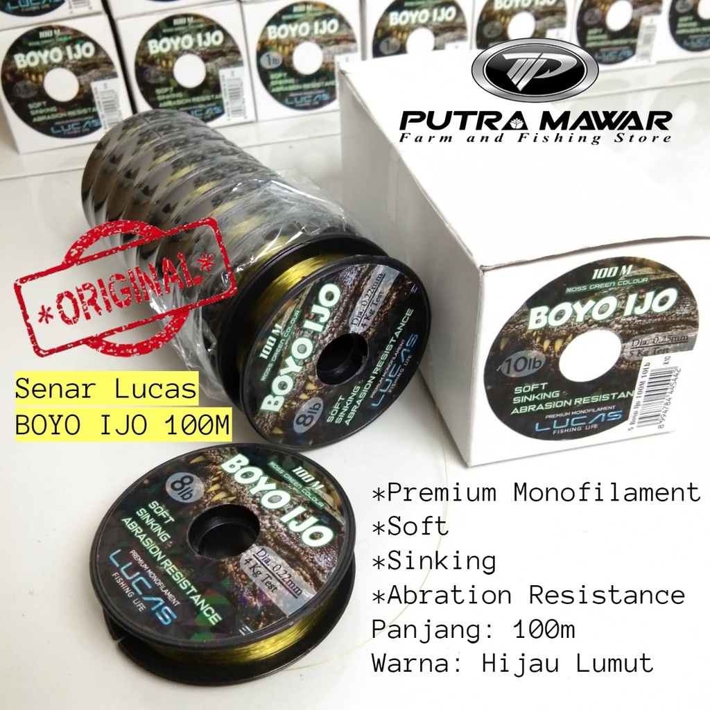 Jual Senar Lucas Boyo Ijo 100meter Murah Atau Tali Kenur Benang Pancing ...