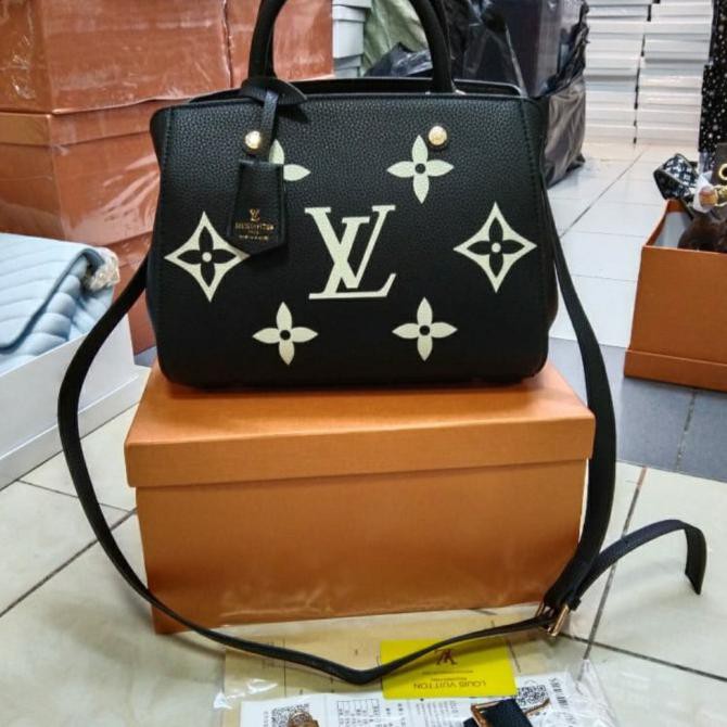 Jual Tas Murah Ic BagsTas Lv Montaigne Azure | Shopee Indonesia