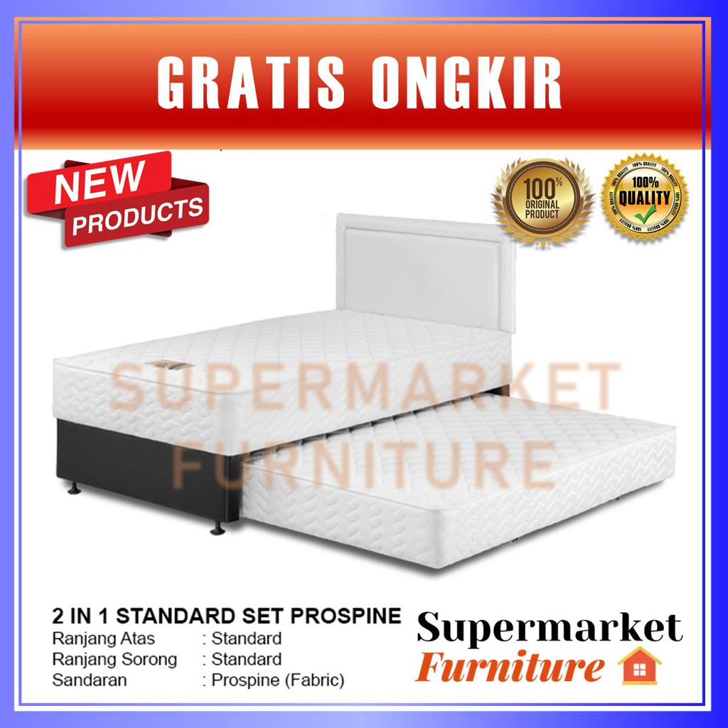 Jual Guhdo Spring Bed 2 in 1 Standard - 100 x 200 - Prospine Full Set ...