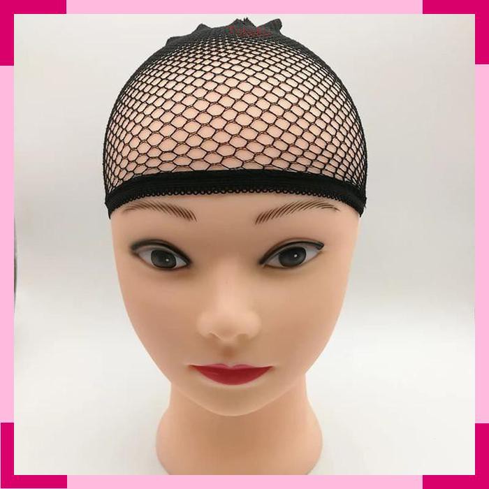 Jual Hairnet Wigcup Jaring Kepala Wig Hair extension Hair Net Hitam ...