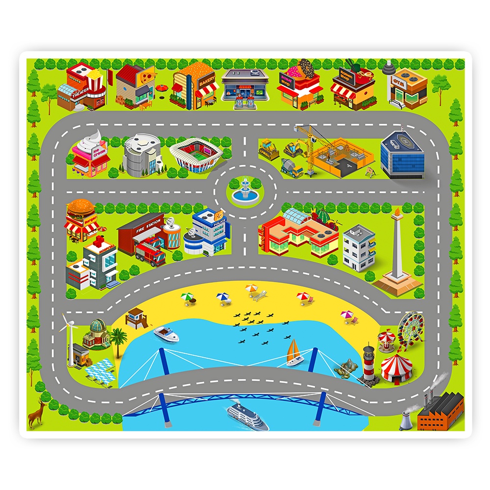 Jual Map Jalanan Mobil Mobilan Hotwheels Track Monas dan Pantai ...