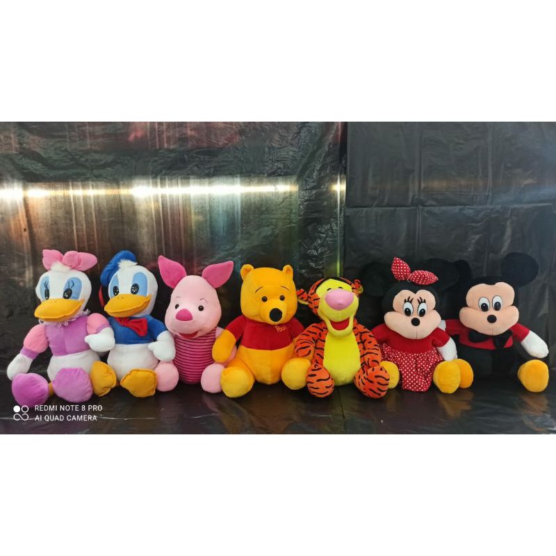 Jual Boneka karakter kartun walt disney deasy donald duck piglet tiger ...