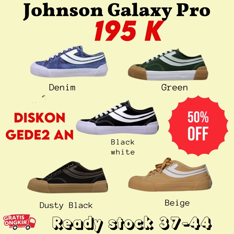 Jual Sepatu Johnson Galaxy Pro Lowcut Blackwhite | Shopee Indonesia
