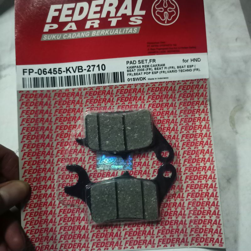 Jual FEDERAL KAMPAS REM DEPAN CAKRAM HONDA SCOOPY SPACY VARIO 125 BEAT ...