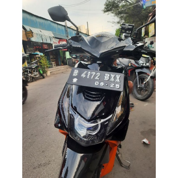 Jual Plat Motor Modifikasi Variasi cutting 1pasang (Baut Tanam ...