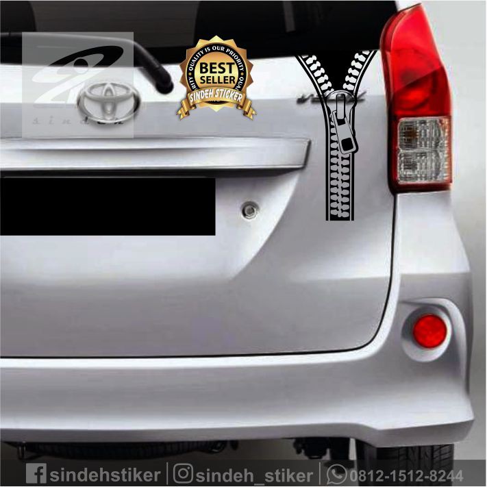 Jual CUTTING STICKER MOBIL ZIPPER RESLETING STIKER MOBIL BAGASI LUCU ...