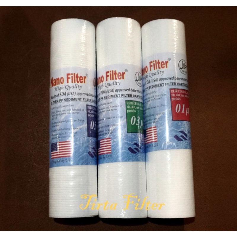 Jual Cartridge Filter Air NANO 10" - 03 Micron Minimal pembelian 5 pcs ...