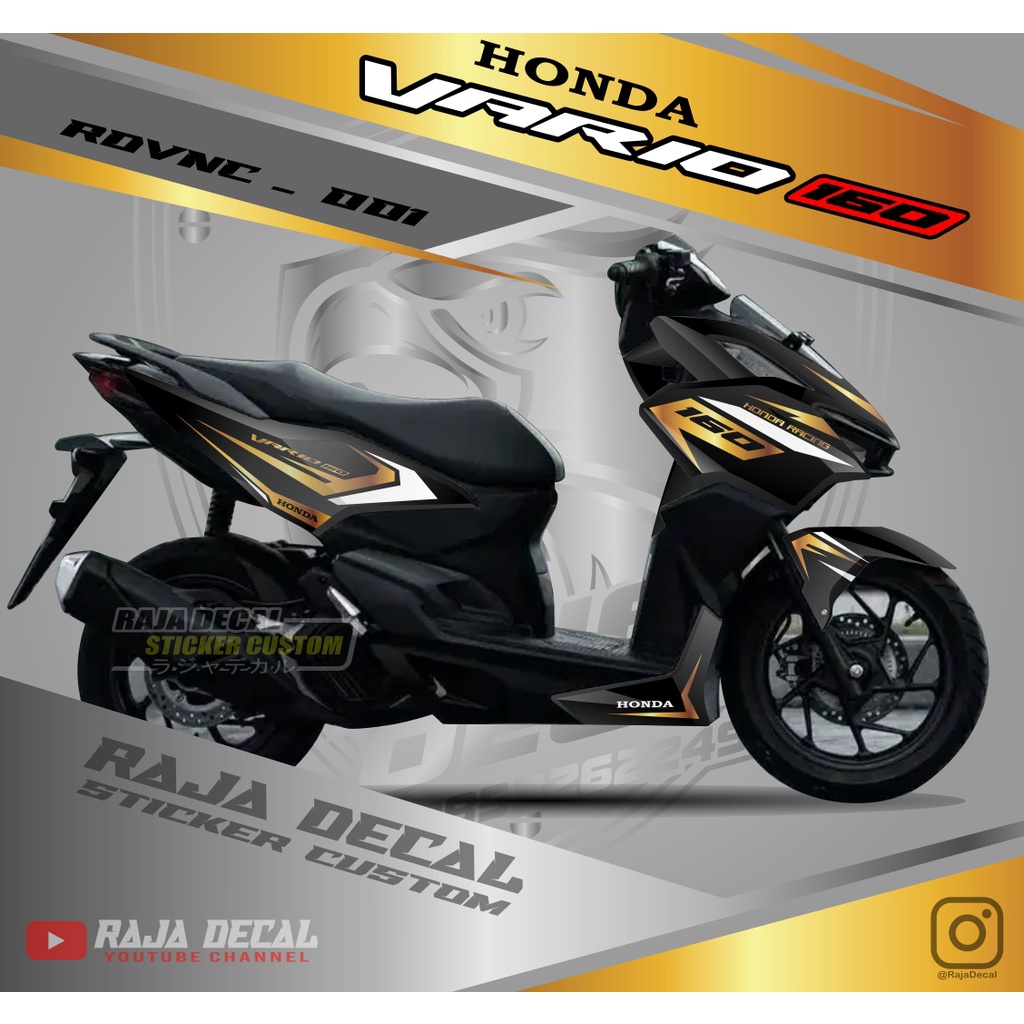 Jual Cutting Sticker Vario 160 New 2022 - Aksesoris Motor Stiker Honda Vario New Schotlite ...
