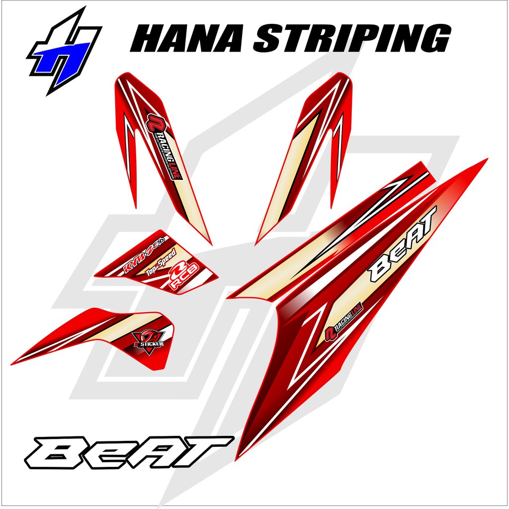 Jual Sticker Stiker Striping Variasi List Motor Honda Beat Karbu 01 ...