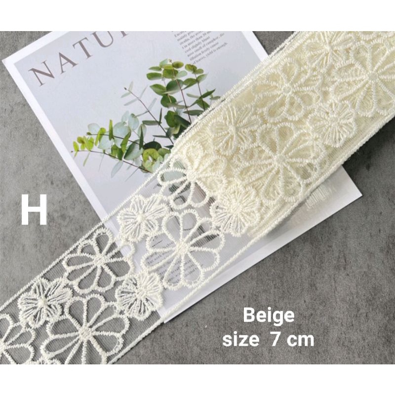 Jual Pita Korea 130 Ribbon Lace per 90 cm( (1 yard) pita renda | Shopee ...