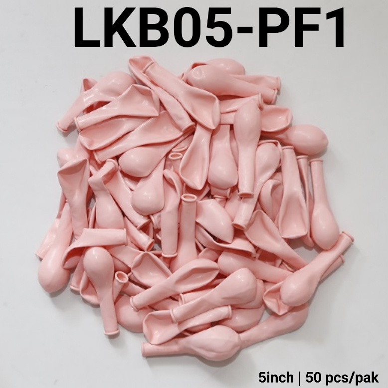 Jual LKB05-PF1 Balon latex 5 inch 1 pak 50 macaron pastel orange muda ...