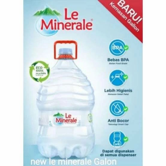 Jual leminerale galon 15 liter (isi+galon) le minerale galon 15 liter ...