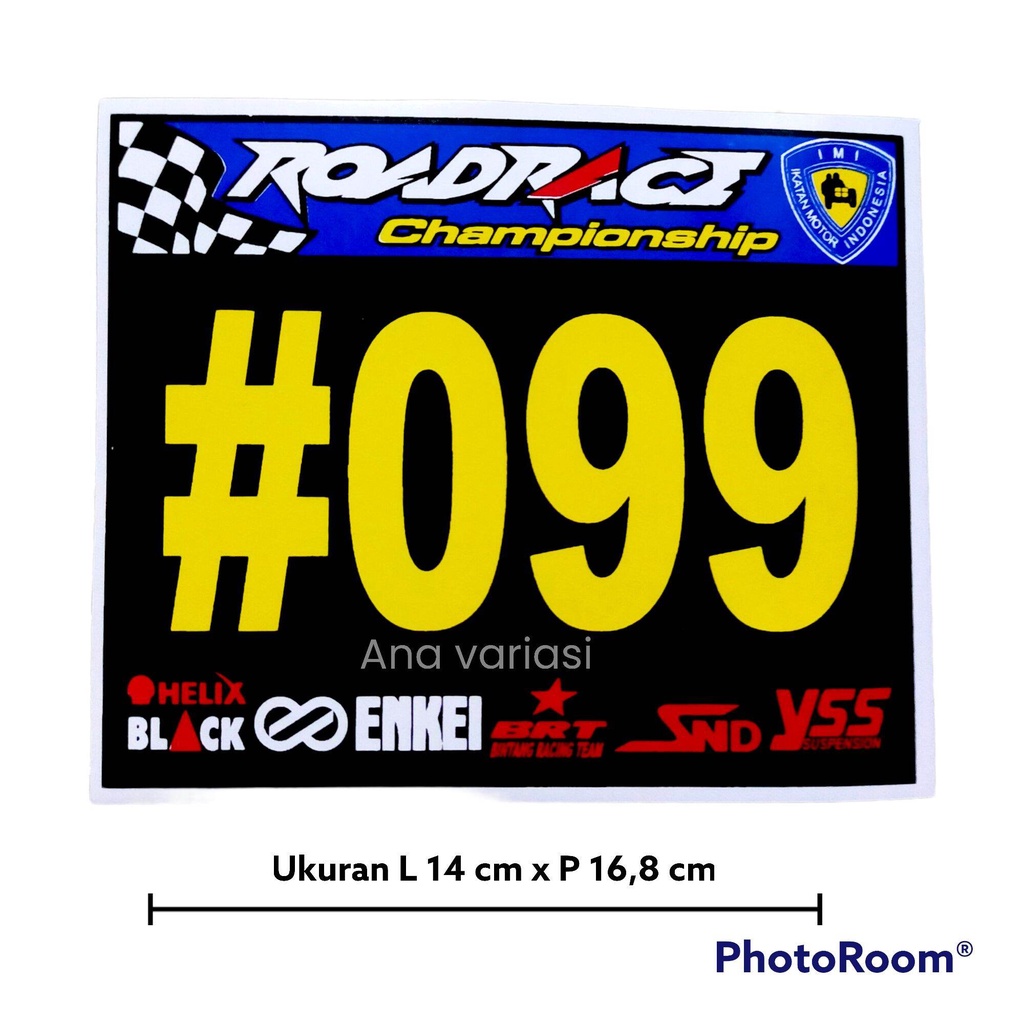 Jual NEW stiker roadrace besar stiker motor road race stiker angka ...
