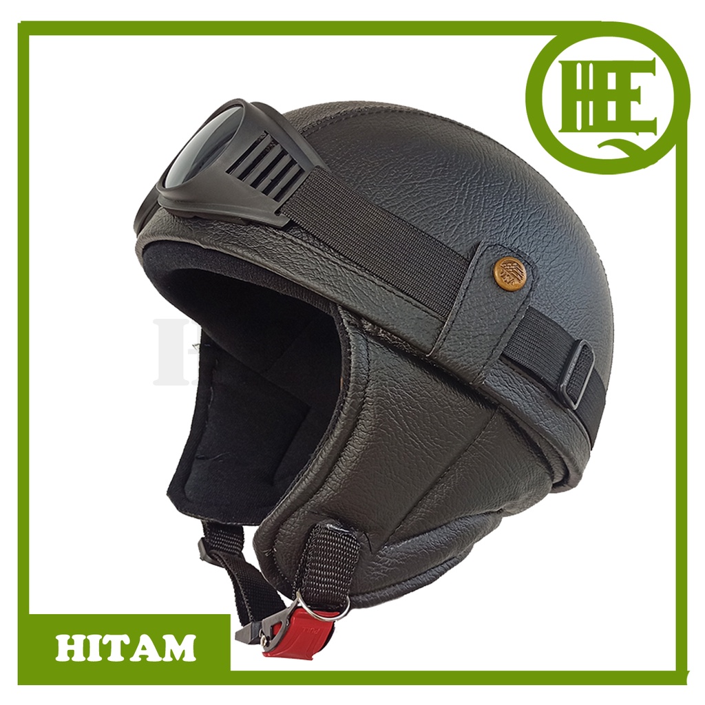 Jual CH4 Helm Chips Kulit Dewasa Dengan Kaca mata elite | Shopee Indonesia