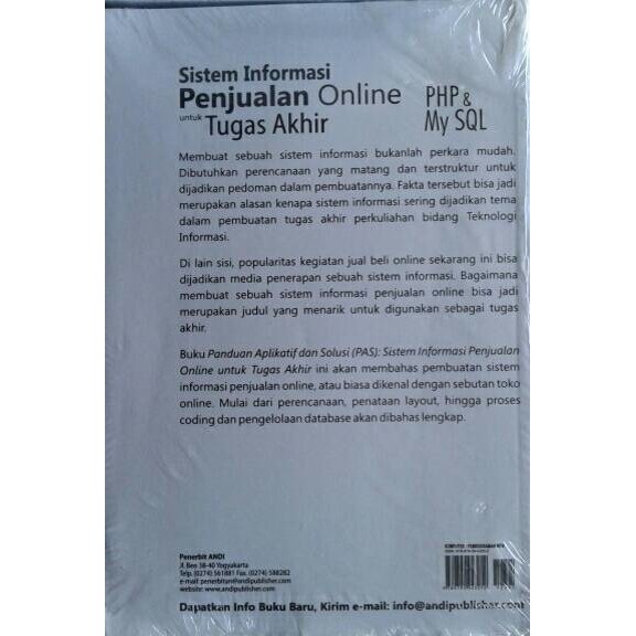 Jual Buku Sistem Informasi Penjualan Online untuk Tugas Akhir PHP MySQL ...