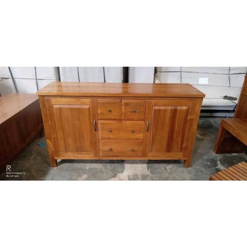 Jual meja tv meja cabinet kabinet minimalis kayu jati | Shopee Indonesia