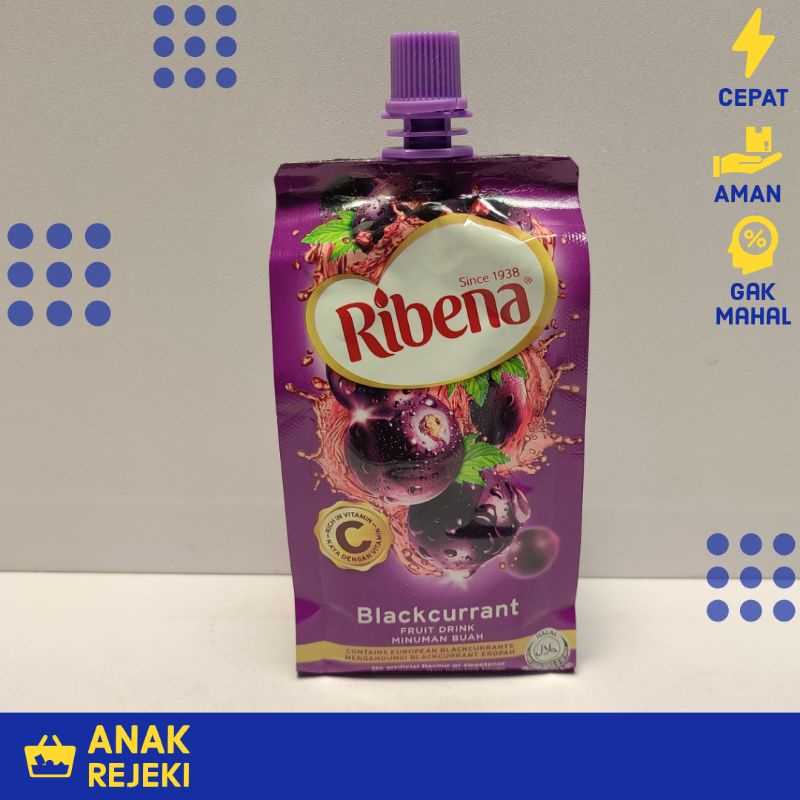Jual Ribena Blackcurrant Drink 330ml - Minuman Buah Anggur Fruit Pouch ...