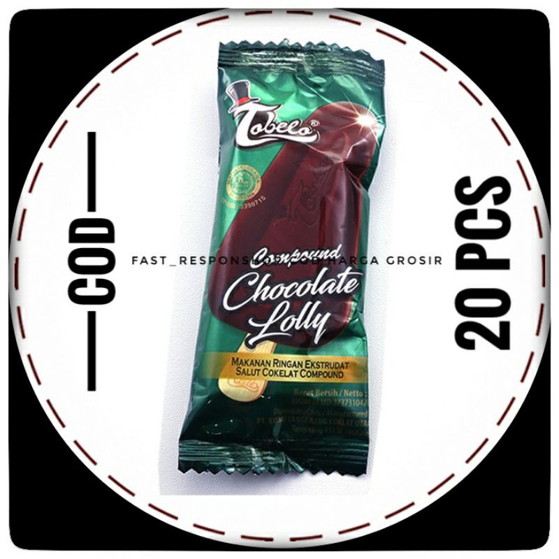 Jual Tobelo chocolate lolly 20pcs rasa coklat dan mangga Harga Grosir ...
