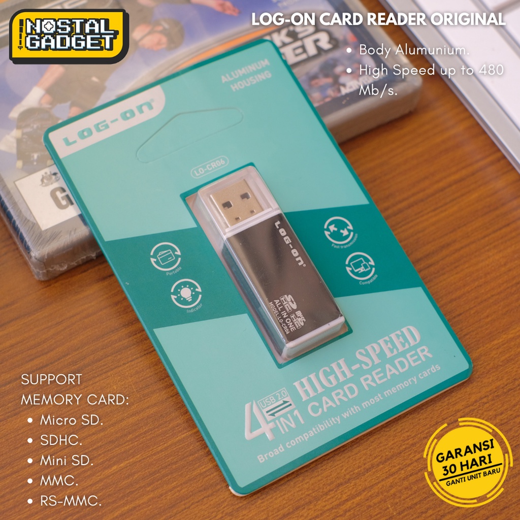 Jual LOG-ON Card Reader USB Micro SD MMC SDHC Original | Shopee Indonesia