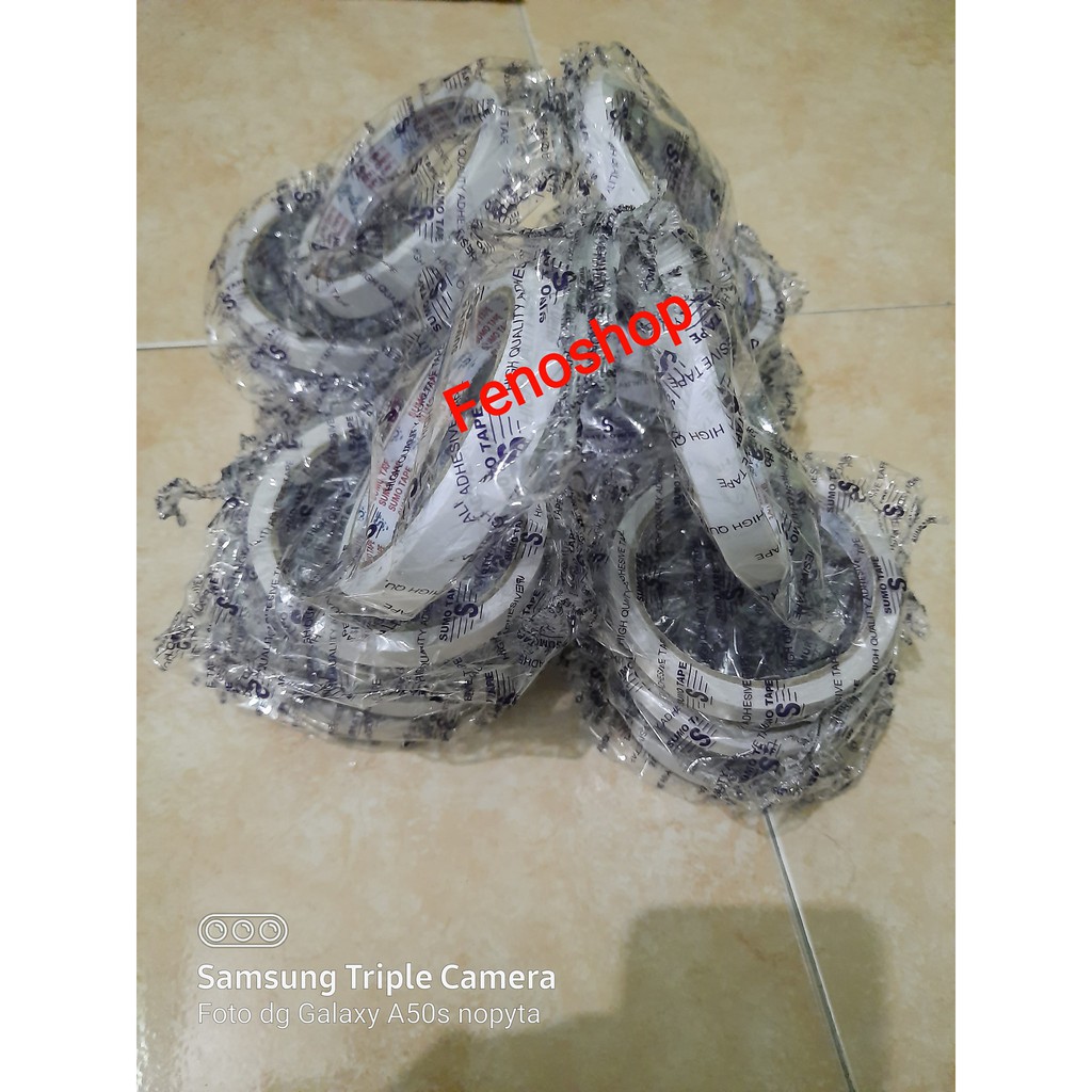 Jual Double Tape kertas 1/2 inch sumo tape | Shopee Indonesia