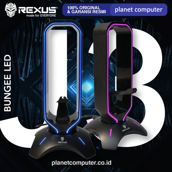 Jual Rexus Bungee J3 RGB Headset Stand with USB Hub | Shopee Indonesia