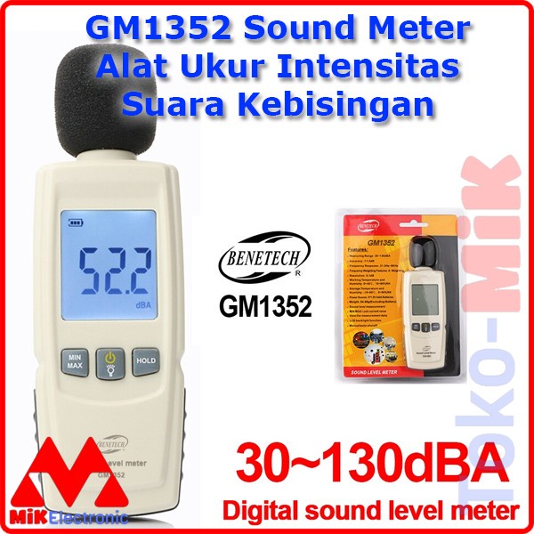 Jual Benetech GM1352 Noise Sound Level Meter Alat Ukur Suara Kebisingan ...