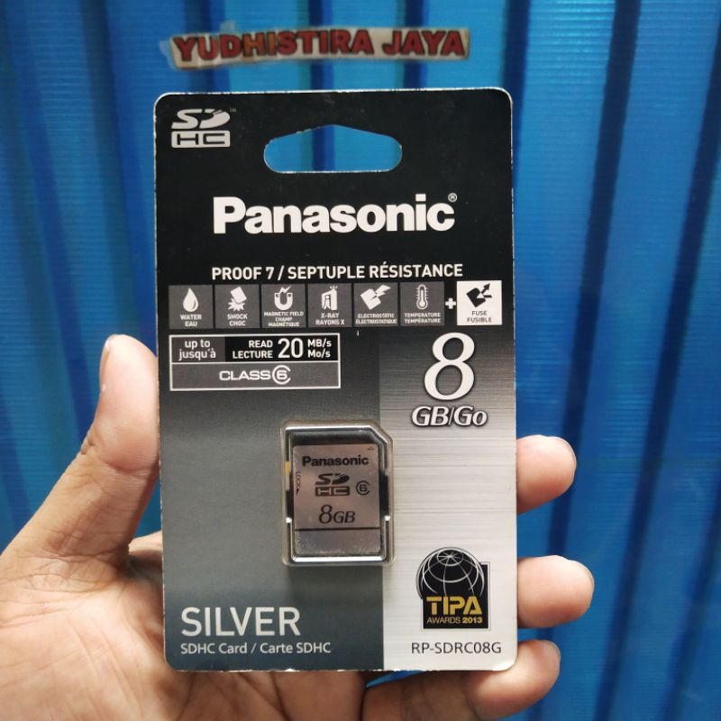 Jual Panasonic SD Card 8GB ORIGINAL 100% Memory SDHC 8GB Class6 ...