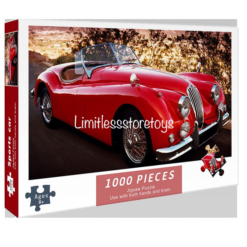 Jual Puzzle DIY Jigsaw SPORTS CAR RED Puzzle 1000 Pieces uk 50 cm x 75 ...