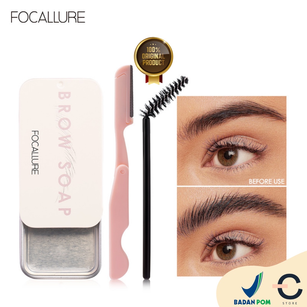 Jual [ORI BPOM] FOCALLURE 3D Eyebrow Gel tahan air EyeBrow Soap | Focallure Brow Styling Soap ...