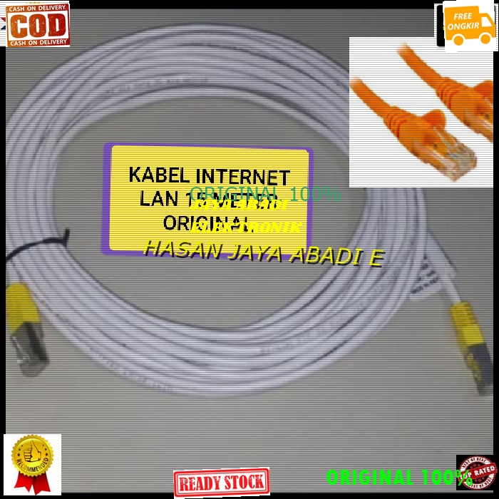Jual G299 ORIGINAL KABEL LAN RJ45 15 METER CAT5 UTP INTERNET WIFI ...