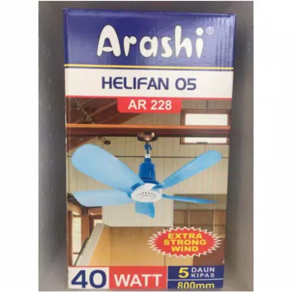 Jual Arashi Kipas Angin Gantung Helifan 40W WATT AR-228 | Shopee Indonesia