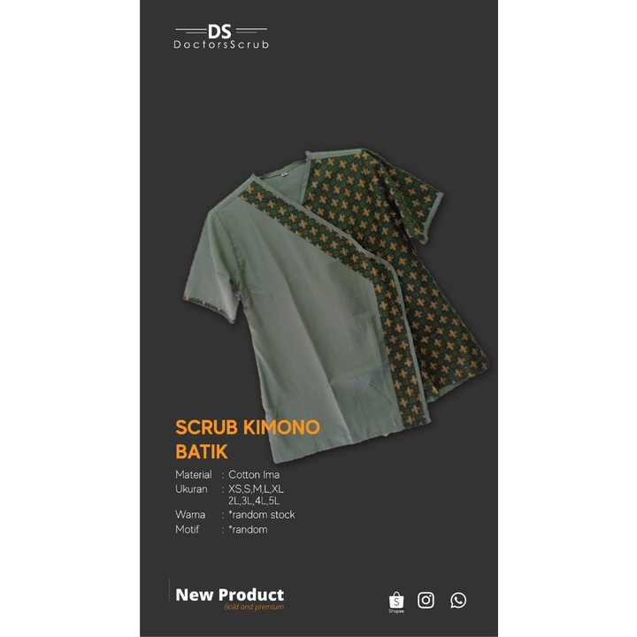 Jual DOCTORS SCRUB - SCRUB KIMONO BATIK 2 | Shopee Indonesia