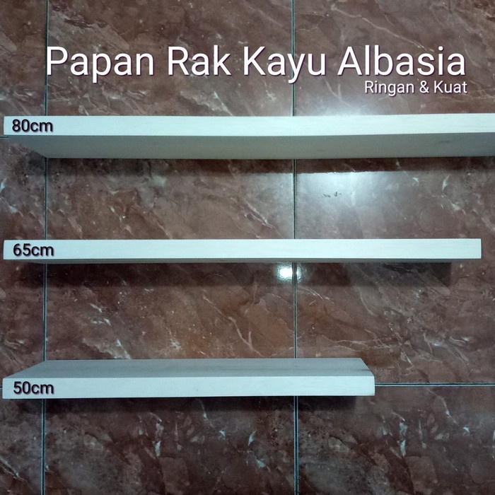 Jual Papan Rak Hambalan Kayu Albasia Ukuran 80 x 17 x 2,5 cm | Shopee ...