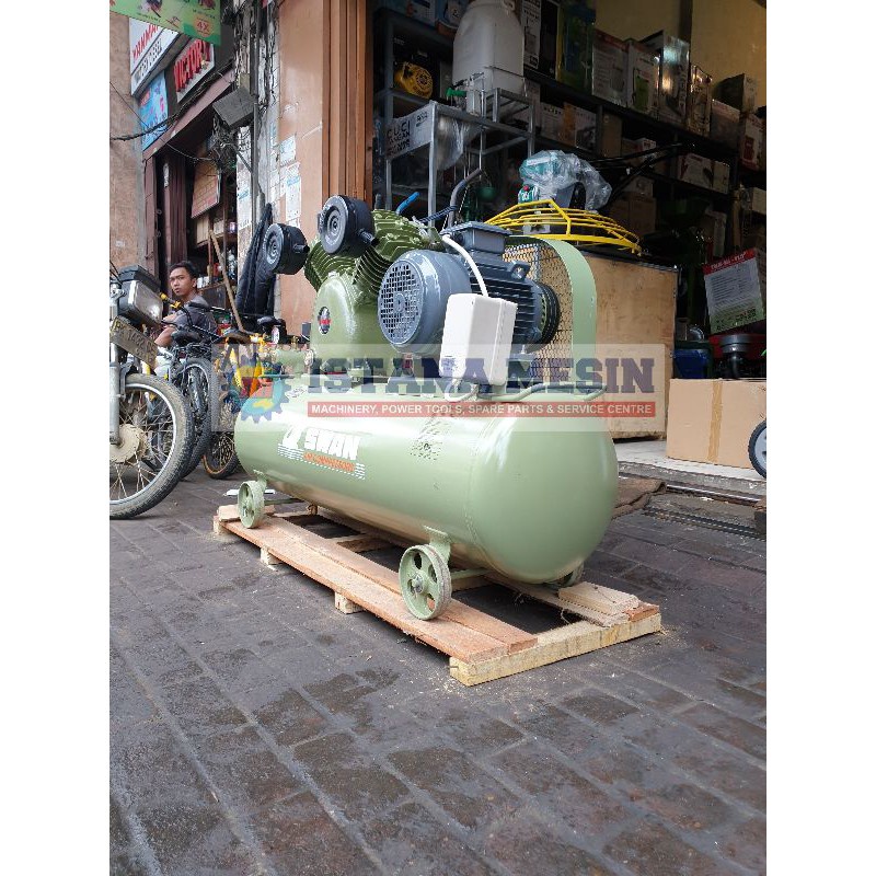 Jual KOMPRESSOR ANGIN SWAN 5HP COMPLETE MOTOR + OTOMATIS SWAN SVP 205 ...