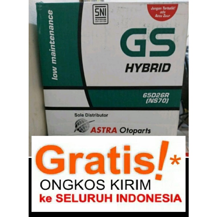 Jual aki panther gs hybrid ns70 original astra otopart | Shopee Indonesia